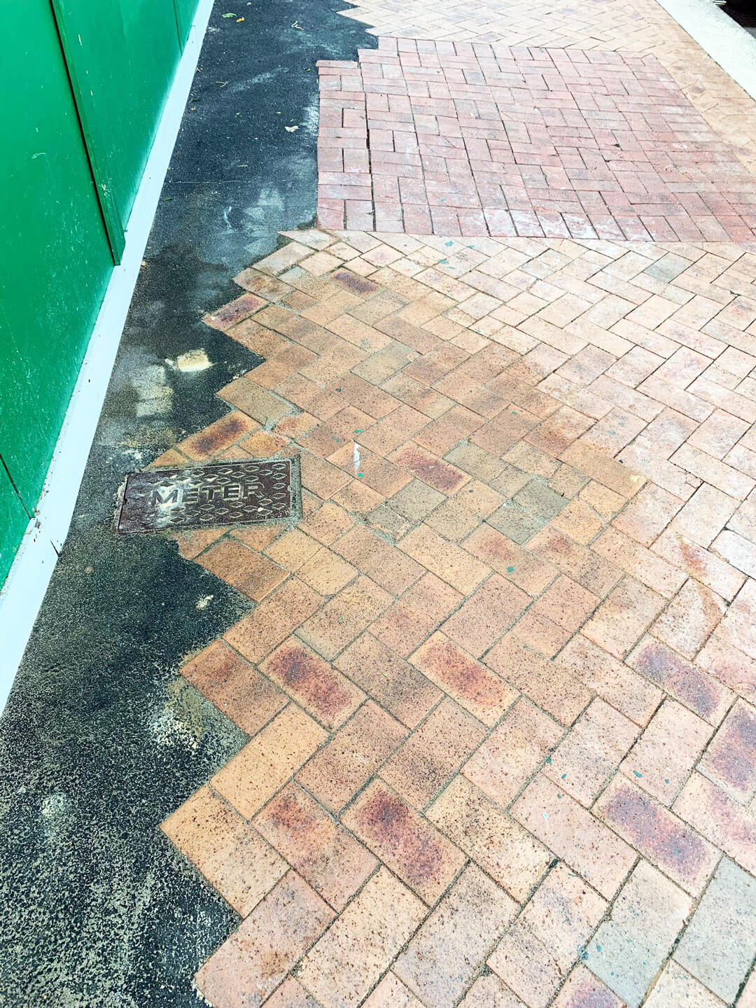 Paver repair - Before & After - A1 Cobble and Concrete